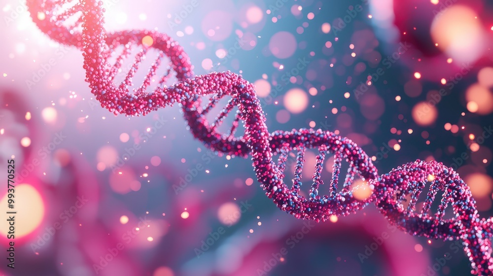 Explore the beauty of DNA in this vibrant image, showcasing a double ...