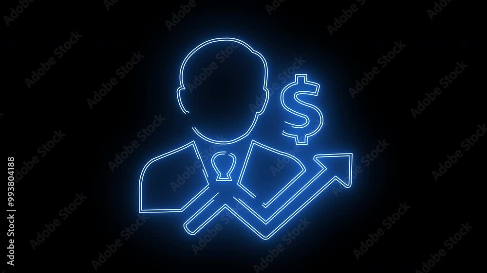 Icon illustration means an employee whose value has risen drastically ...