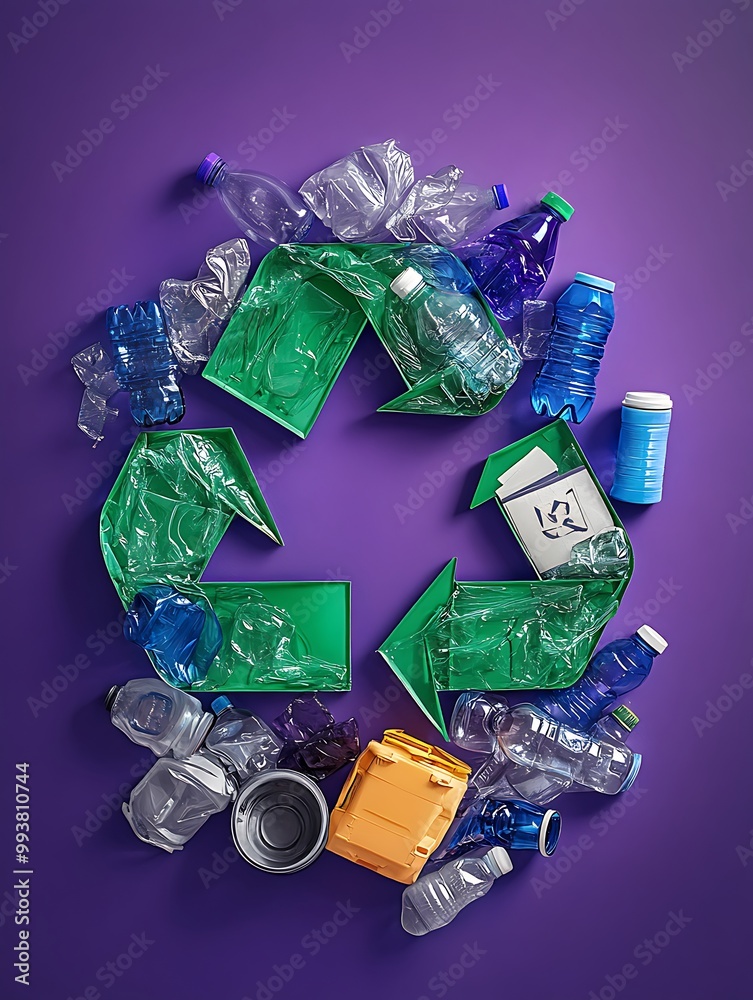 Recycling Icon Collage A collage of different recycling icons (paper ...