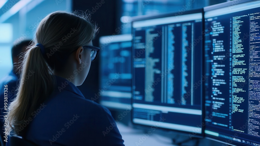 IT security team identifying vulnerabilities in a network, implementing ...