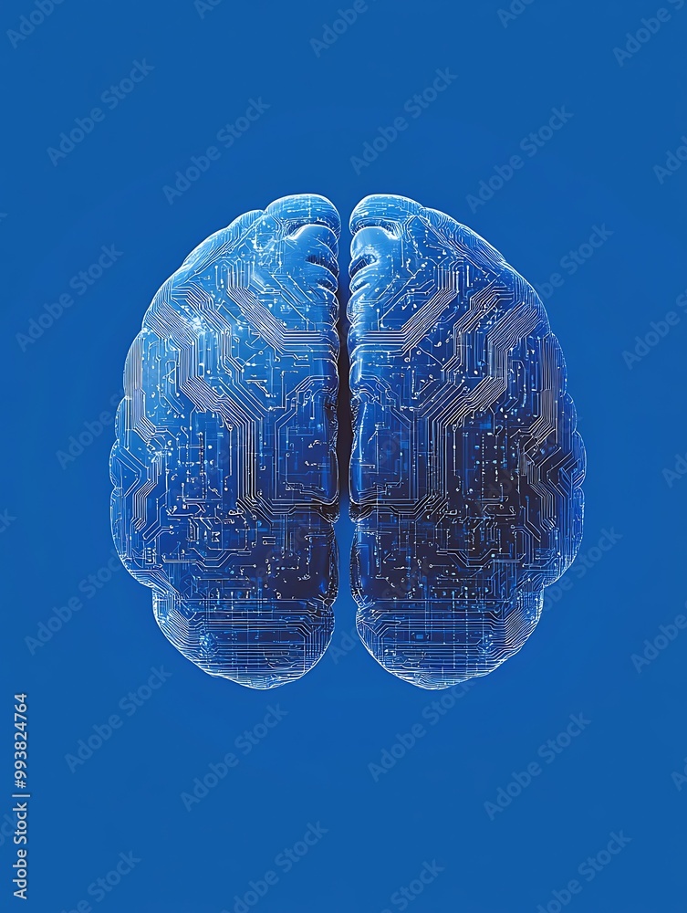 Human Brain and Circuitry A human brain integrated with circuit ...