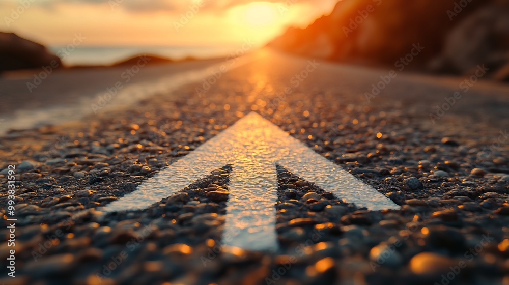 Pathway to the Horizon: A Symbol of Direction and Time. AI generated ...