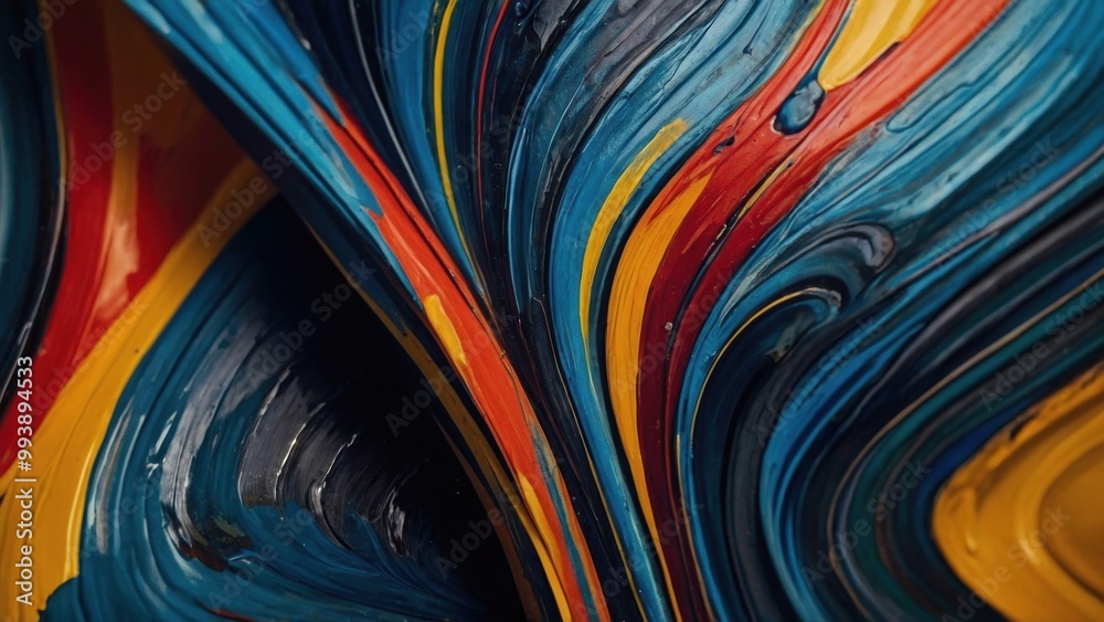 Layers of rich colors and dynamic forms reveal hidden depths within the ...