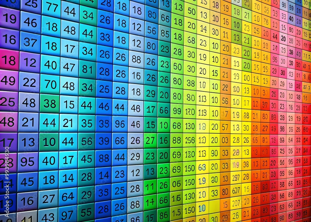 Comprehensive Multiplication Chart from 1 to 100 for Educational and ...