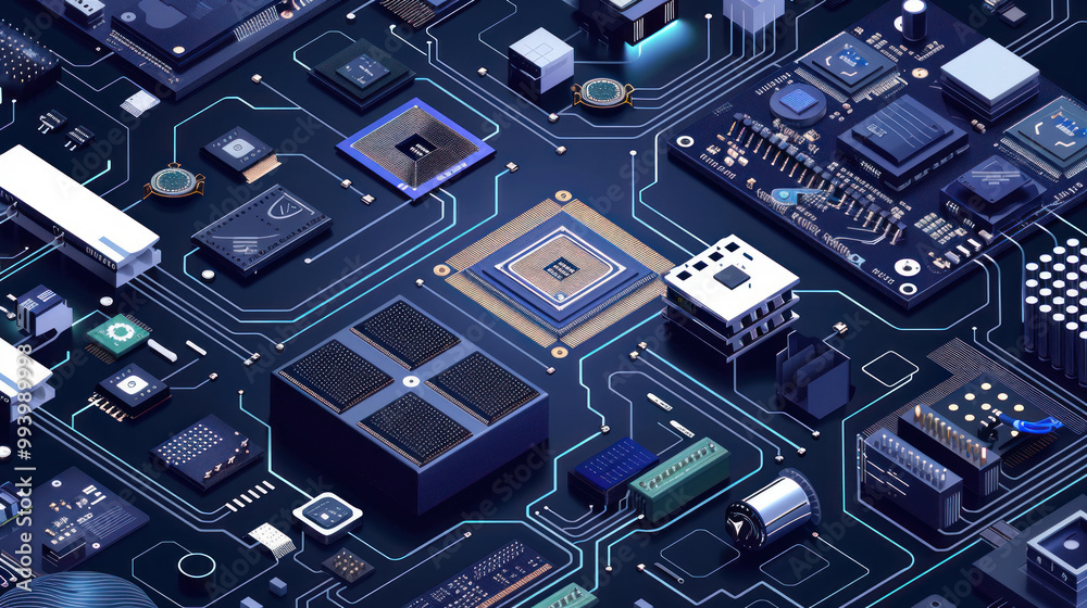 A breakdown of key computer hardware elements like CPUs, GPUs, RAM, and ...