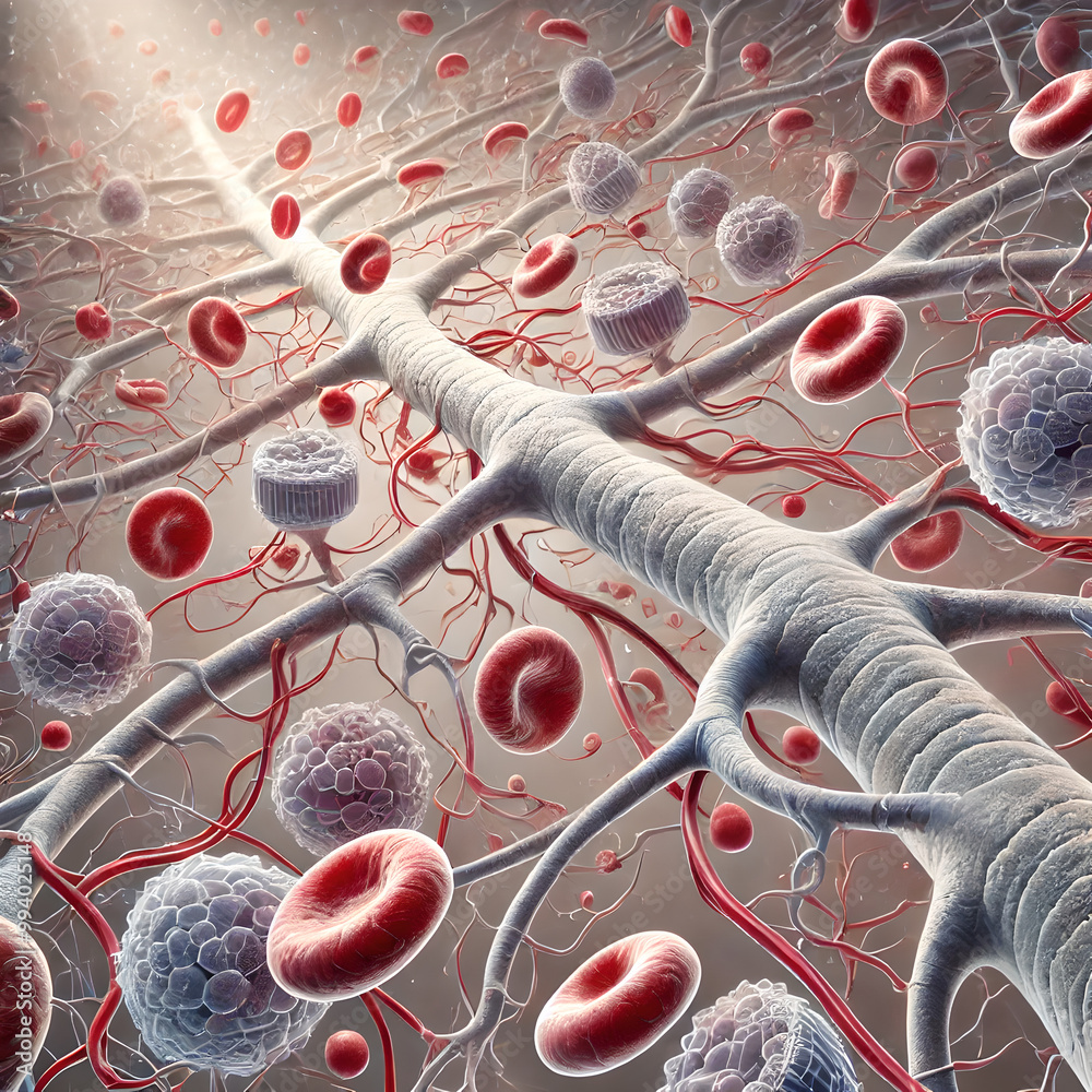 Structure of capillaries, their role in connecting arteries and veins ...
