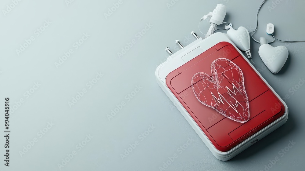 Compact defibrillator with a clear interface and lightweight design for ...