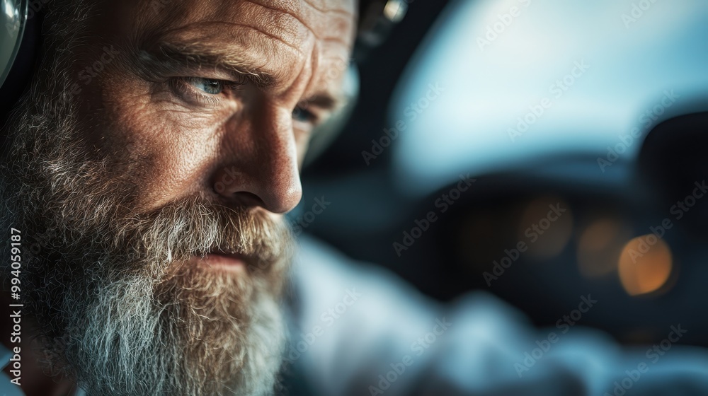 A detailed close-up image focusing on the control console in an ...