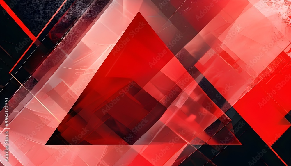 Abstract red background with black grunge edges, layered transparent ...