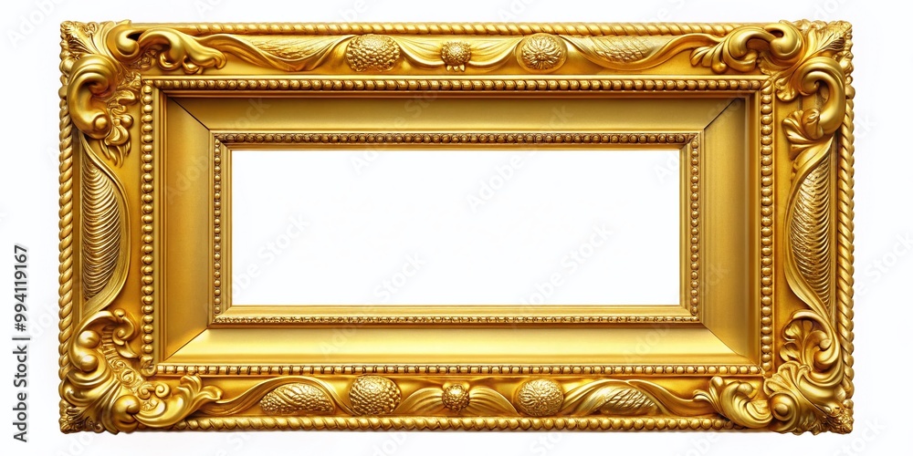 Elegant Gold Frame for A4 Size Images Ideal for Presentations ...