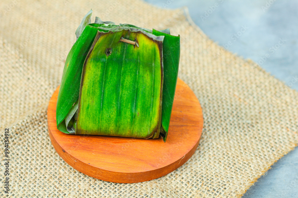 White sticky rice tape is a typical Indonesian food, made from white ...