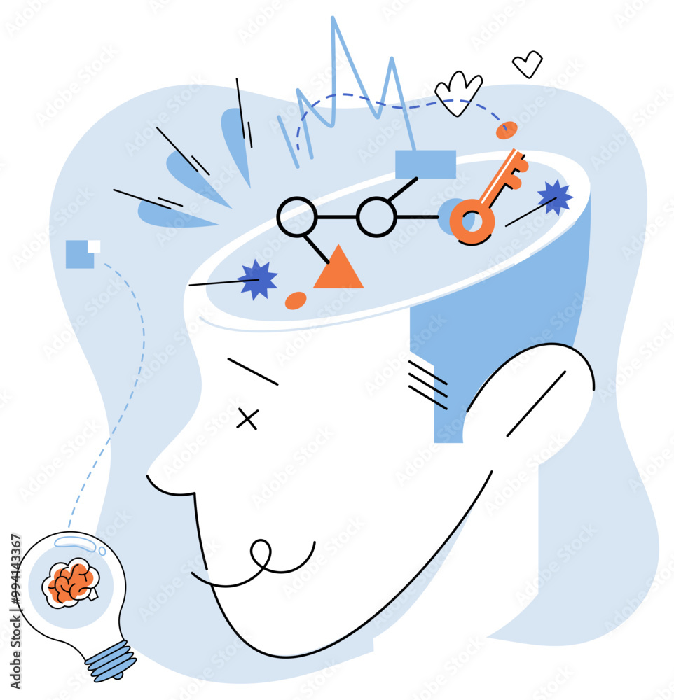 Mindset. Vector illustration. Achieving success requires growth mindset ...