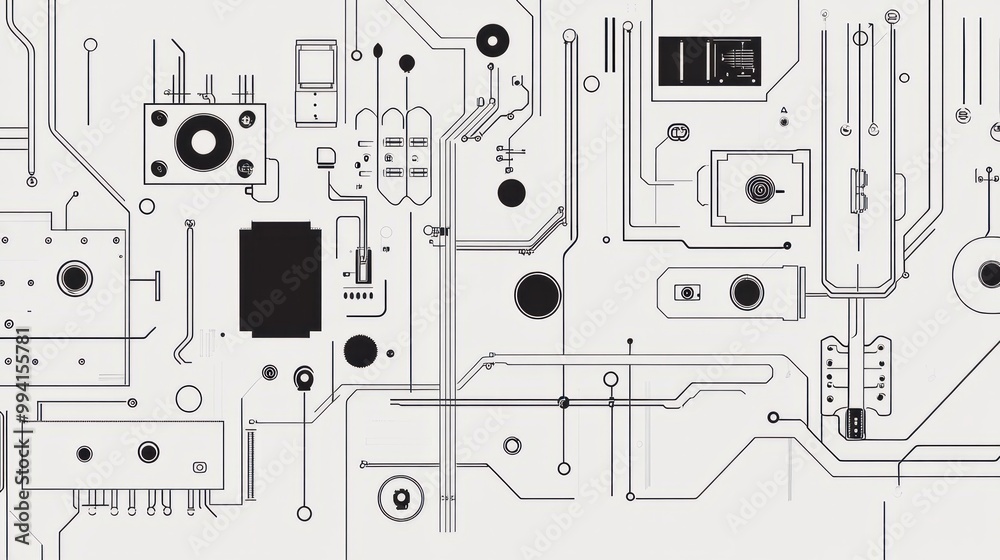 This image depicts a minimalist and abstract representation of ...