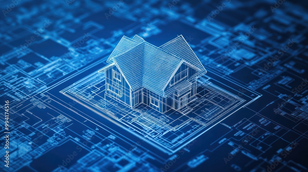 Success Blueprint Visualize business success as building a house, with ...