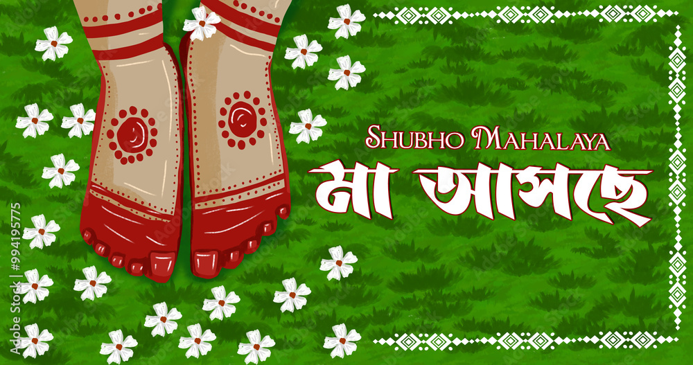 Mahalaya Creative Social Media Post for Durga Puja Celebration. Durga ...