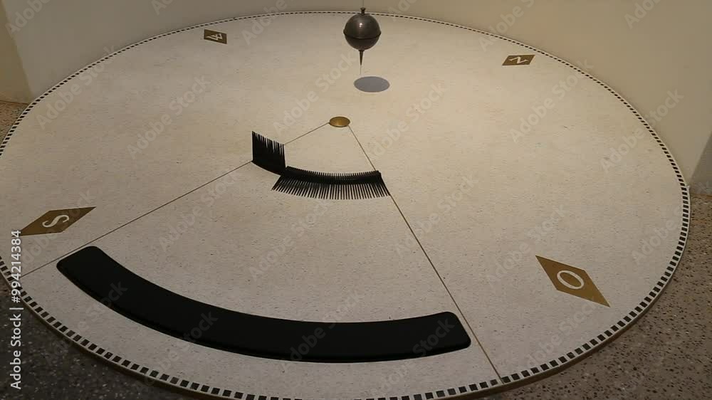 Foucault's pendulum on display at the Deutsches Museum,the largest ...