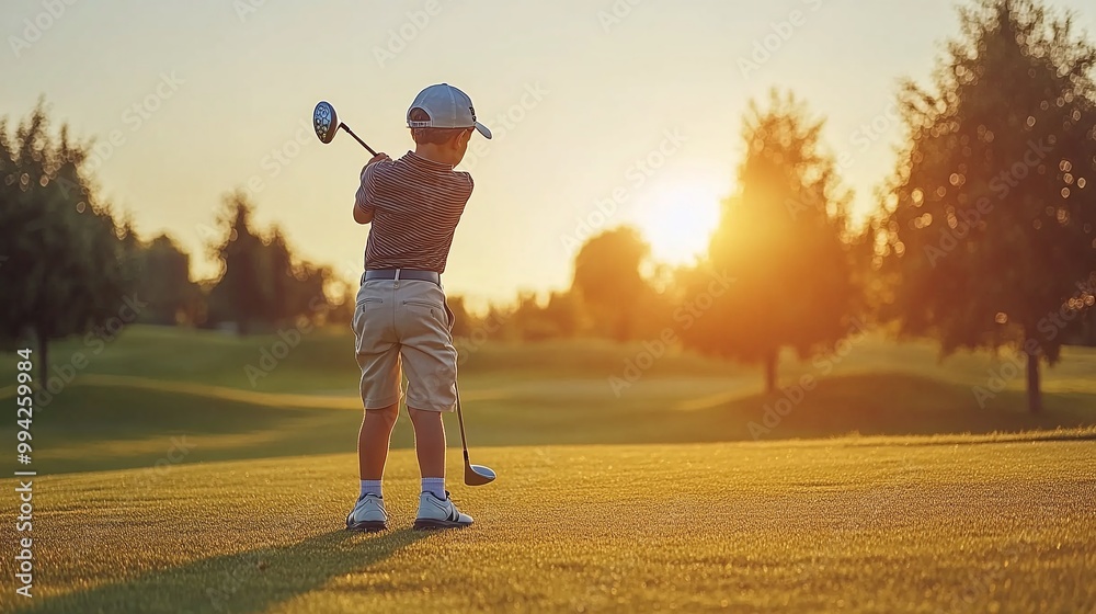 golf course training lesson featuring a young golfer dedicated to ...