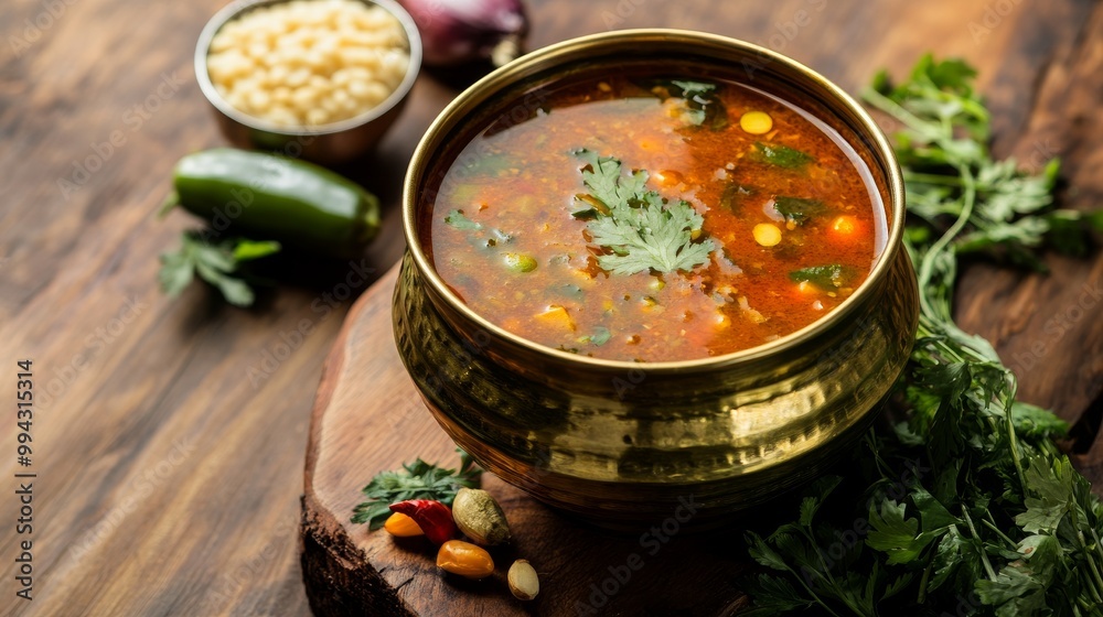Rasam, south indians main item in meal, a veg soup which is very spicy ...