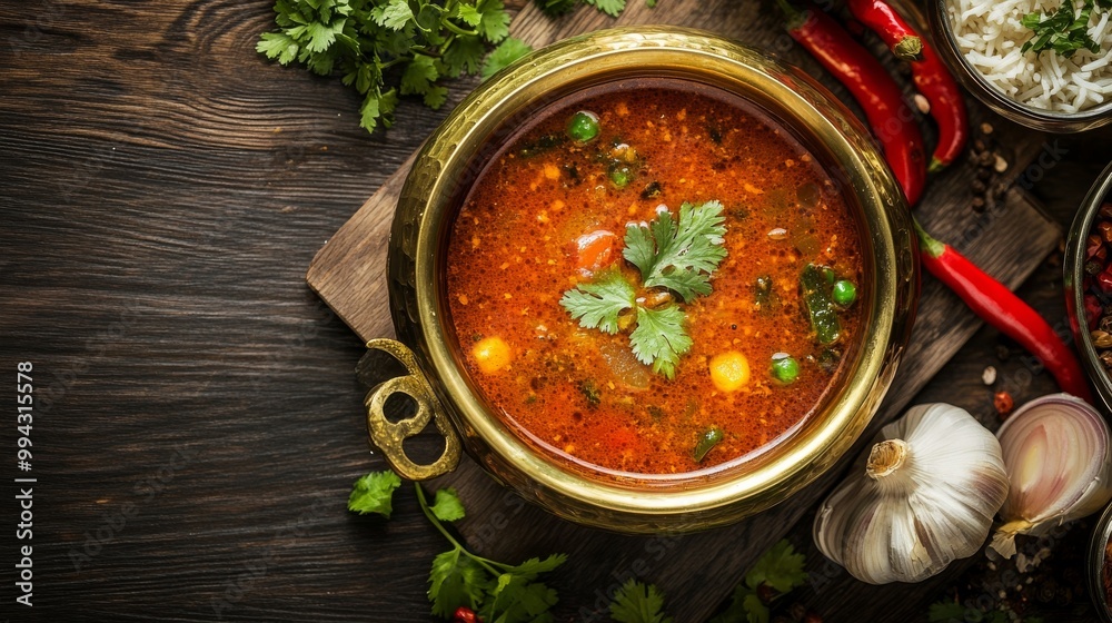 Rasam, south indians main item in meal, a veg soup which is very spicy ...