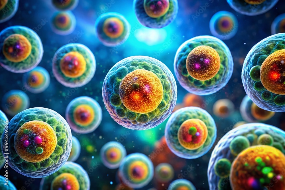 Microscopic View of Prophase Stages in Cell Division, Chromosomes ...