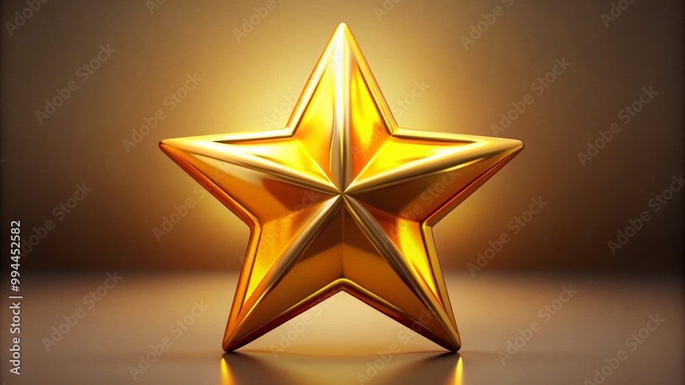 Shiny gold star emoji symbol representing achievement, excellence, and ...