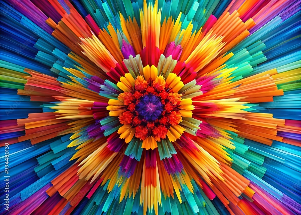 Stunning Abstract Zoom Background with Vibrant Colors and Geometric ...