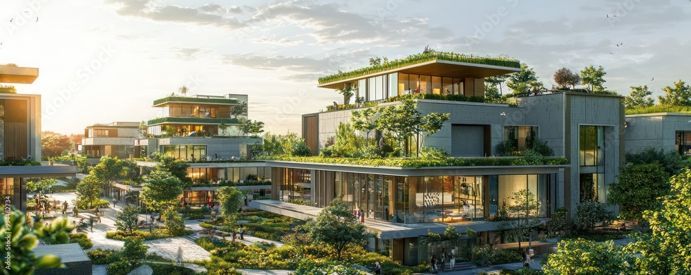 Blueprint for a sustainable urban redevelopment project, showcasing ...