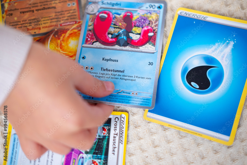 child collecting Pokemon Trading Card Game, Childhood nostalgia meets ...