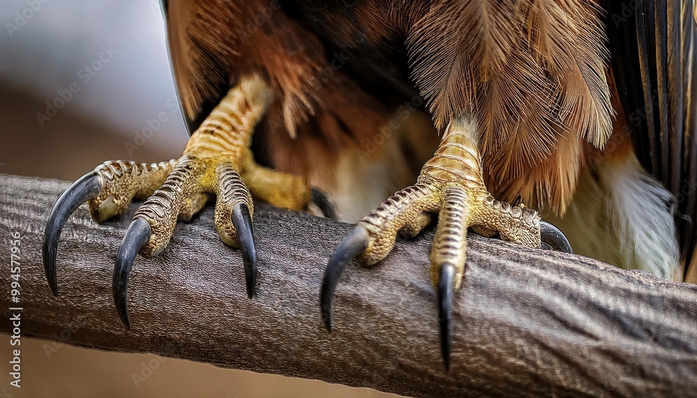 Real Eagle claws close up- a large bird of prey with a massive hooked ...