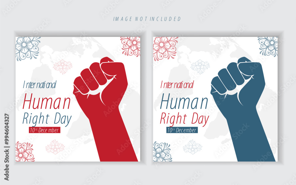 International human rights day vector Human Rights social media poster ...