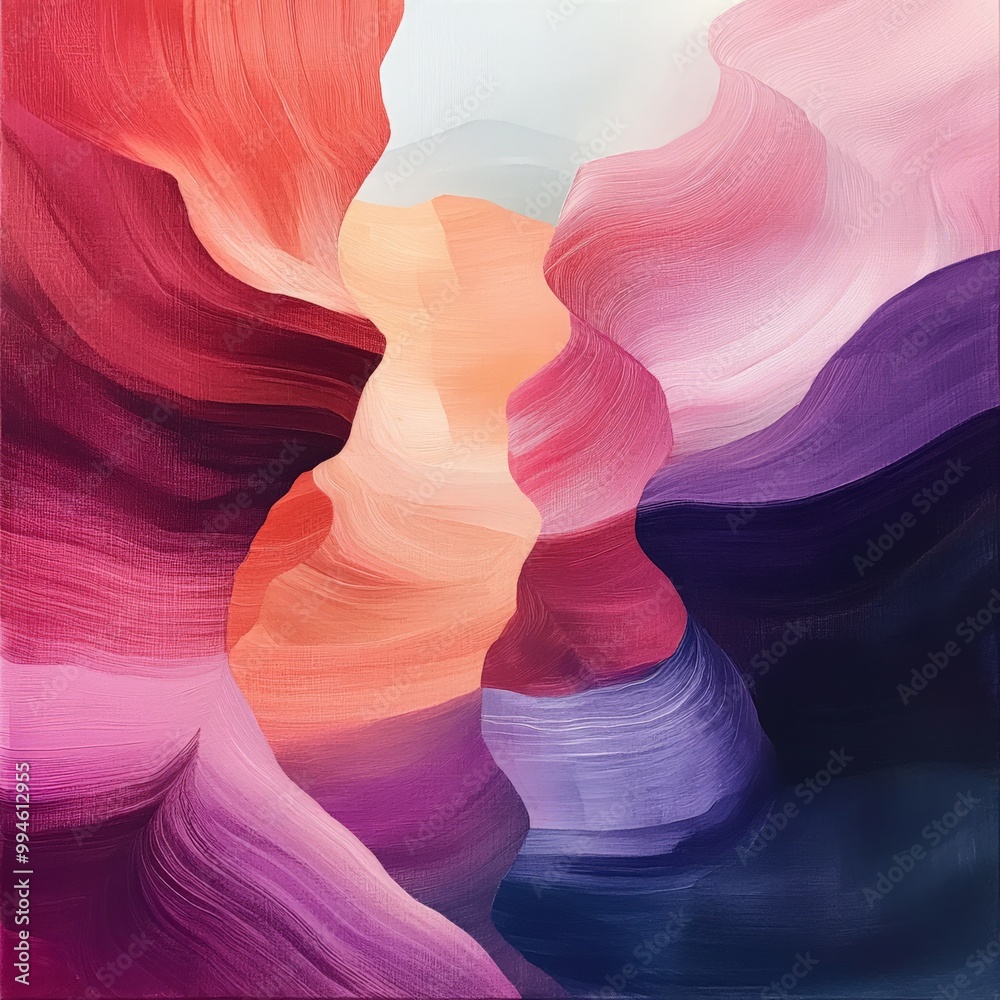 Waves of rich colors intertwine, mimicking the stunning formations in a ...
