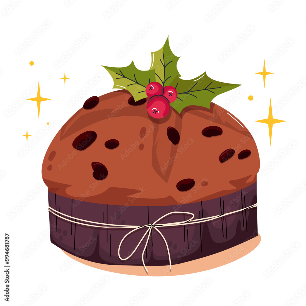 Italian panettone. Traditional Italian Christmas pastries. Christmas ...