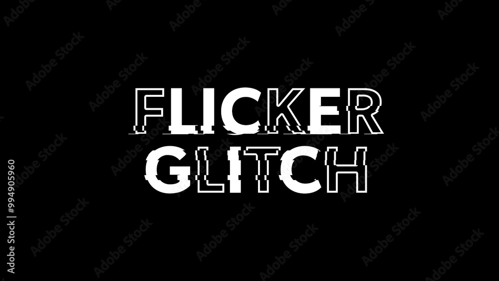 Flicker Glitch Overlay Opener Titles Stock Template | Adobe Stock