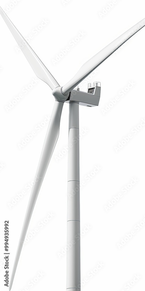 A white wind turbine with a transparent background in PNG format shown ...
