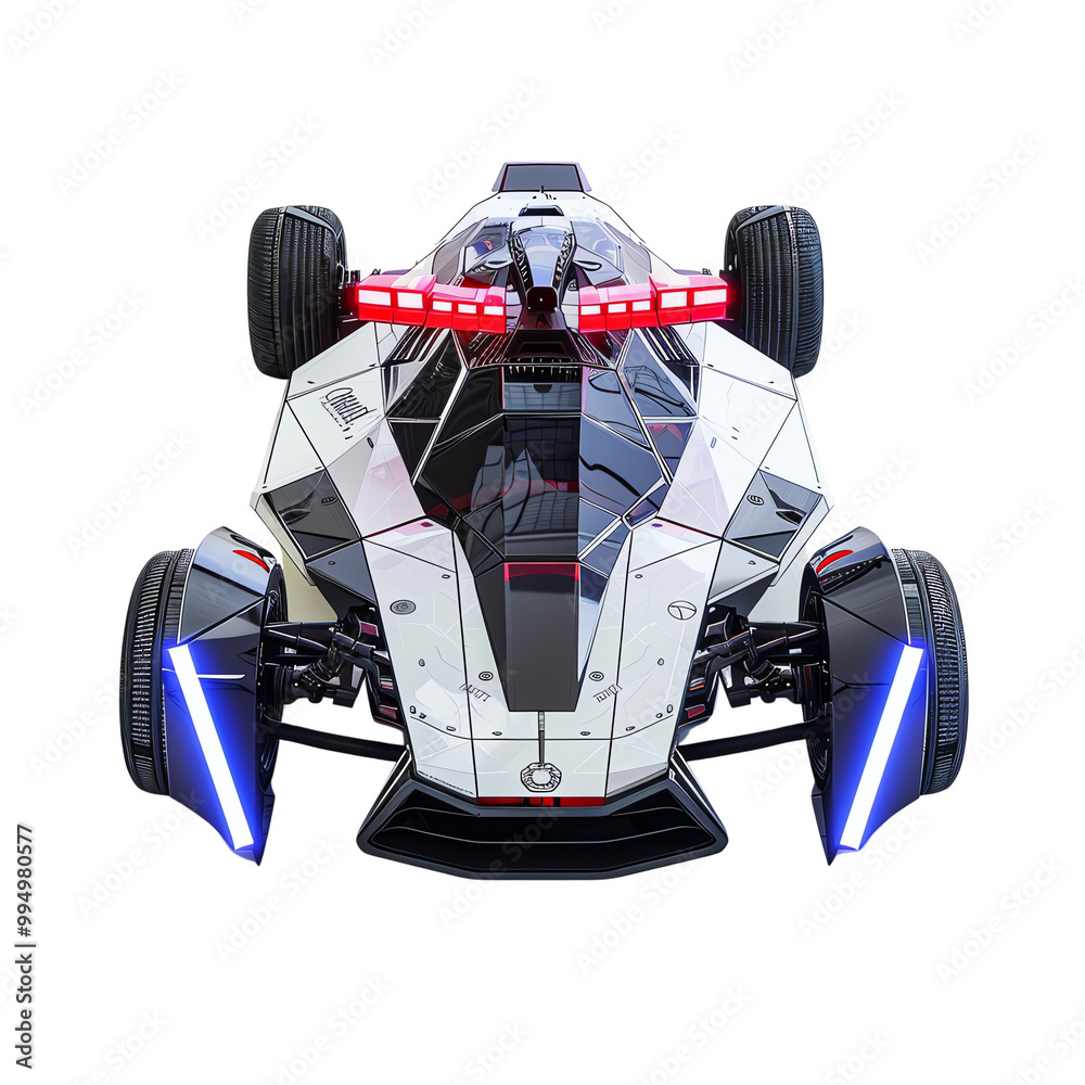 Futuristic high-tech racing car with sleek design and advanced ...