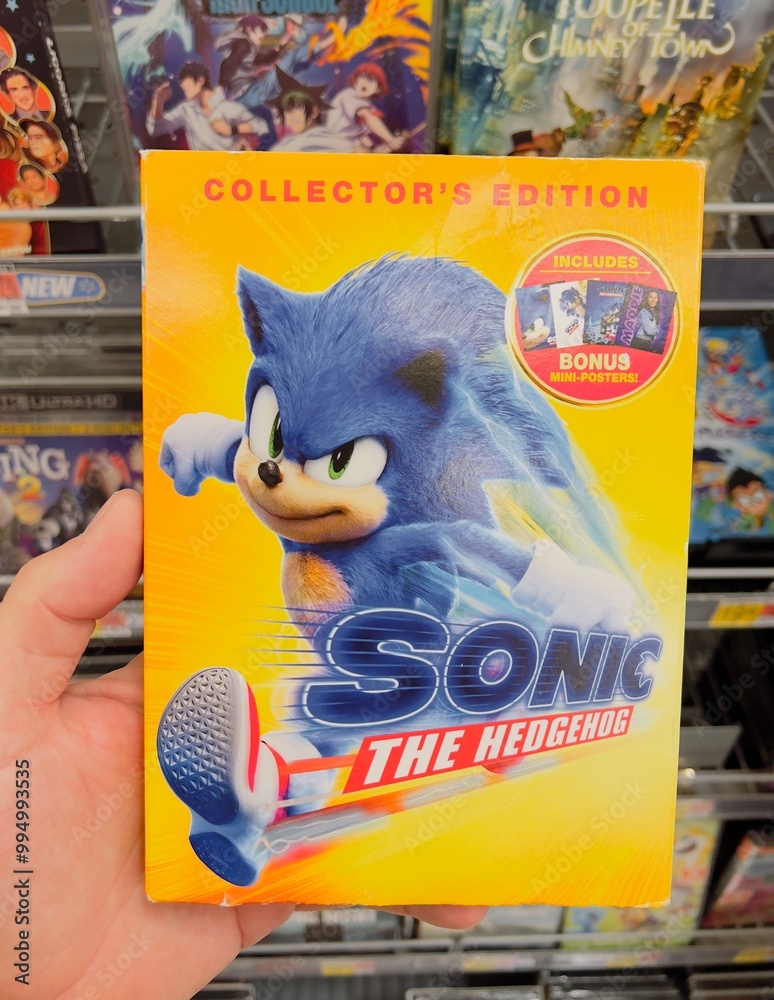 Collectors Edition of Sonic The Hedgehog disk set. Stock Photo | Adobe ...