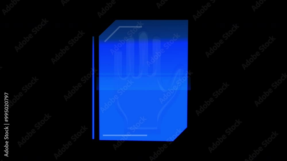 4K Looped Animation of Human Hand HUD Element with Alpha Channel ...