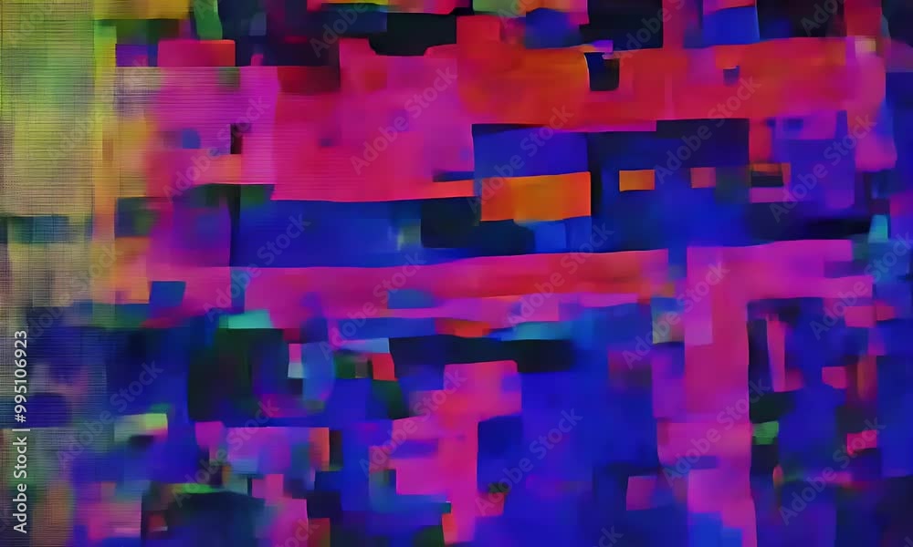 Glitch error video animation showcases static noise and bad ...