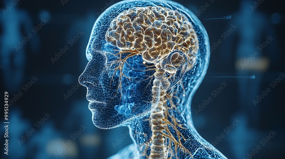 An interactive medical diagram showing the connection between the ...