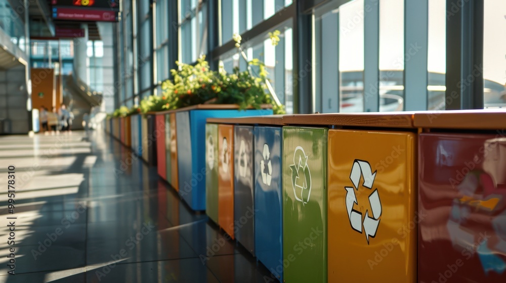 Trash and Recycling Bins: Clearly marked containers for trash and ...