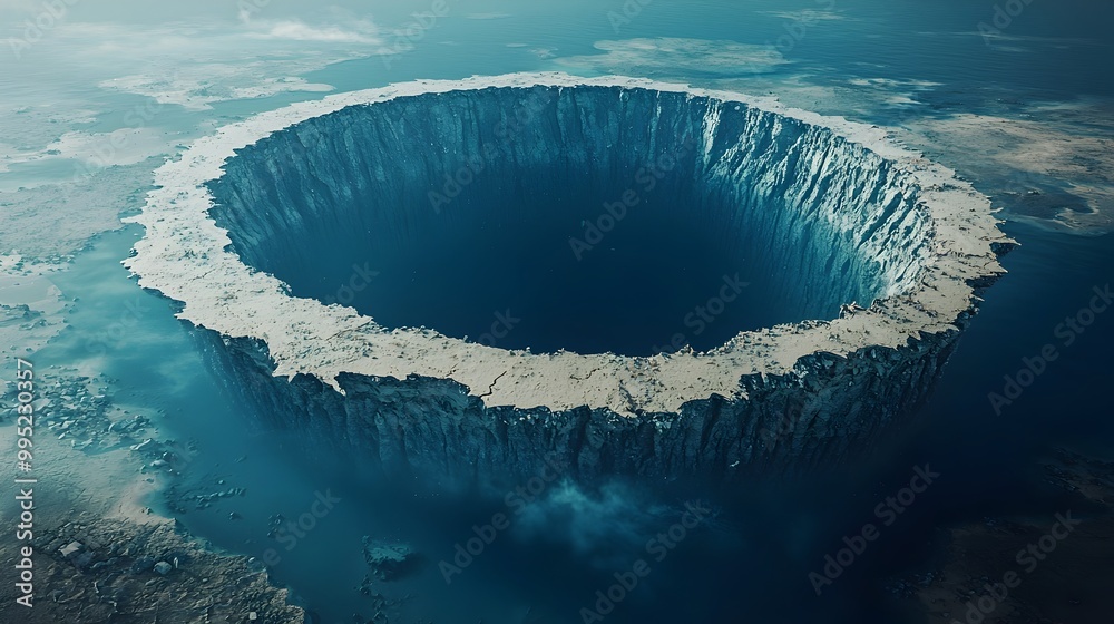 Detailed visualization of an underwater earthquake event on a ...