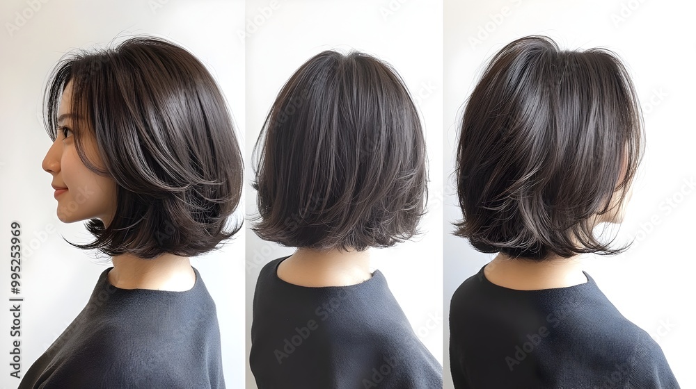 Sophisticated Medium Length Layered Haircut Showcasing Movement and ...