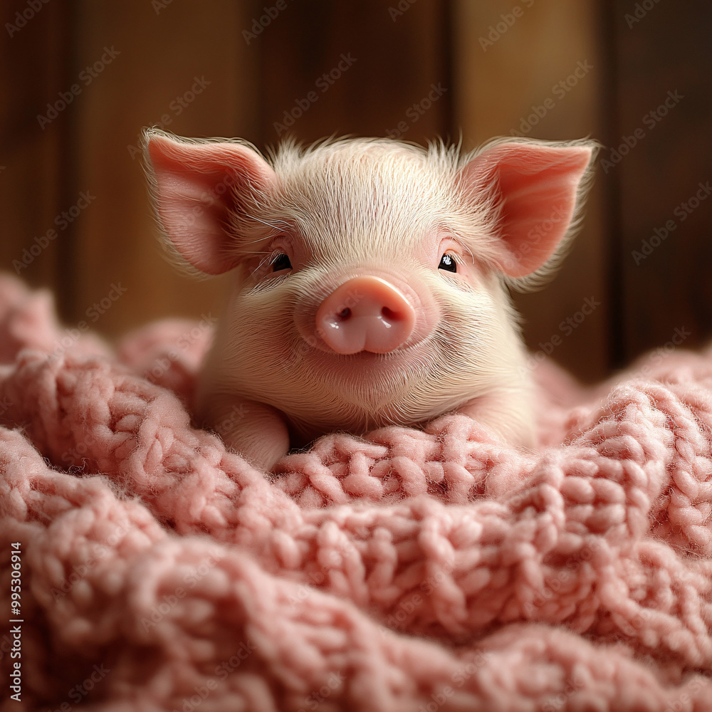 small tiny pig, Little funny minipig, Tiny pot-bellied pig mini-pig ...