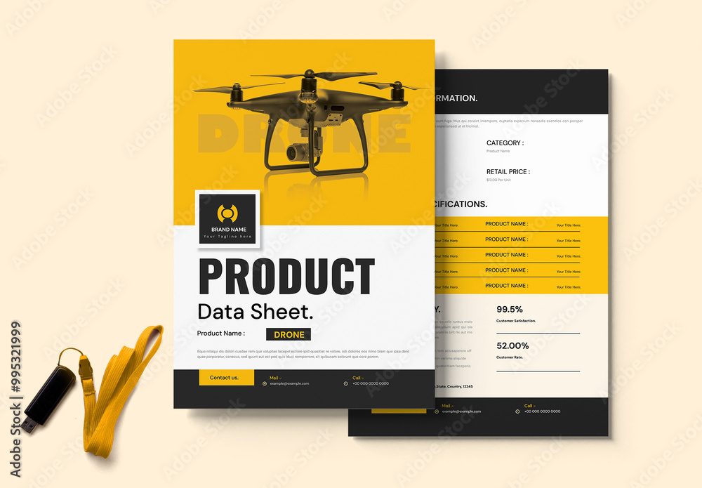 Product Data Specification Sheet Template Stock Template | Adobe Stock