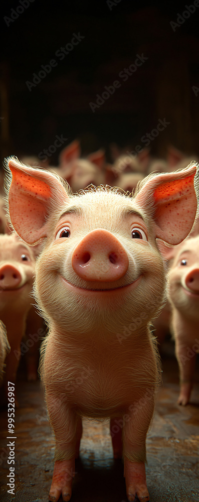 small tiny pig, Little funny minipig, Tiny pot-bellied pig mini-pig ...