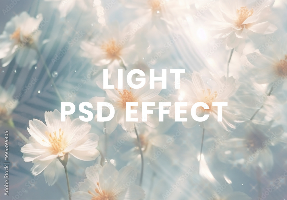 Light PSD Photo Effect Stock Template | Adobe Stock