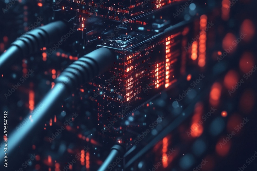 Black HDMI and USB cables plugged into ports symbolizing reliable ...