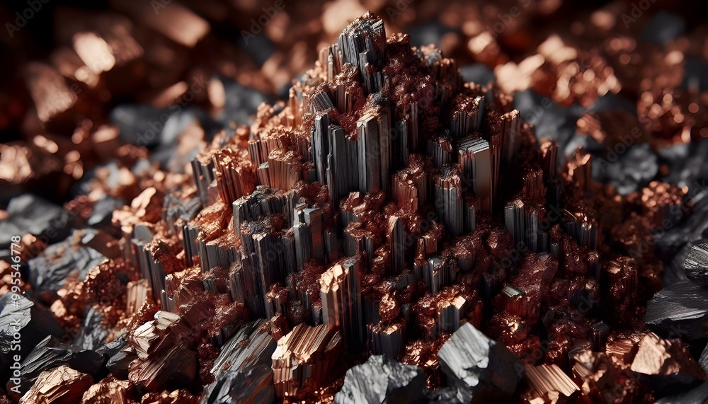 copper ore, macro photography, ore extraction mine, metal used in the ...