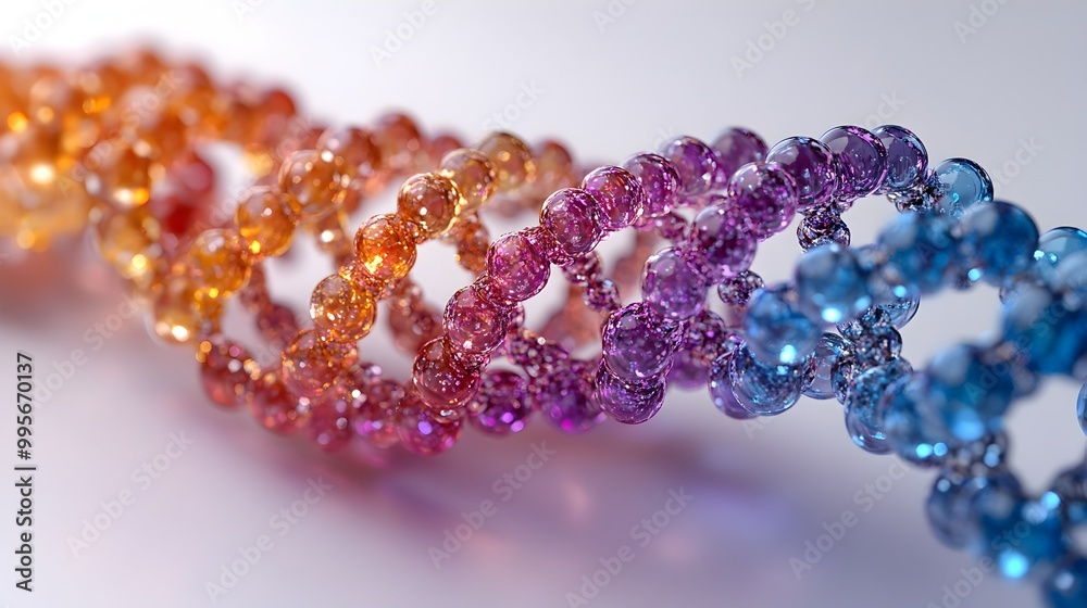 Detailed Cross Sectional View of DNA Molecule Highlighting Hydrogen ...