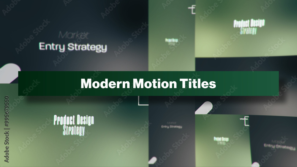Modern Motion Titles | Multi-Resolutions and Color Control Panel Stock ...